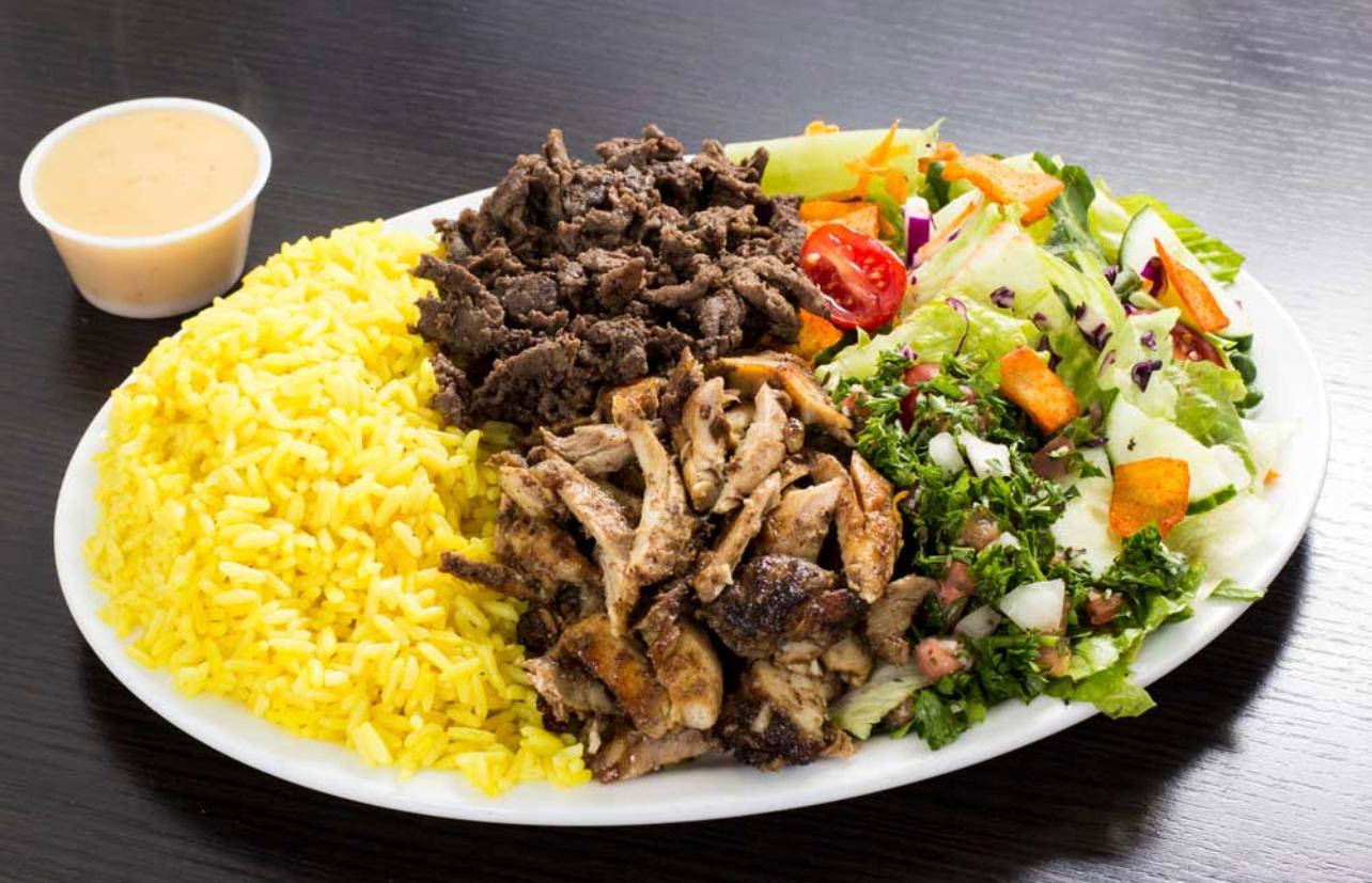 Chicken & Lamb Shawarma (Mix) on Rice | Tikka Tangy | Indian ...